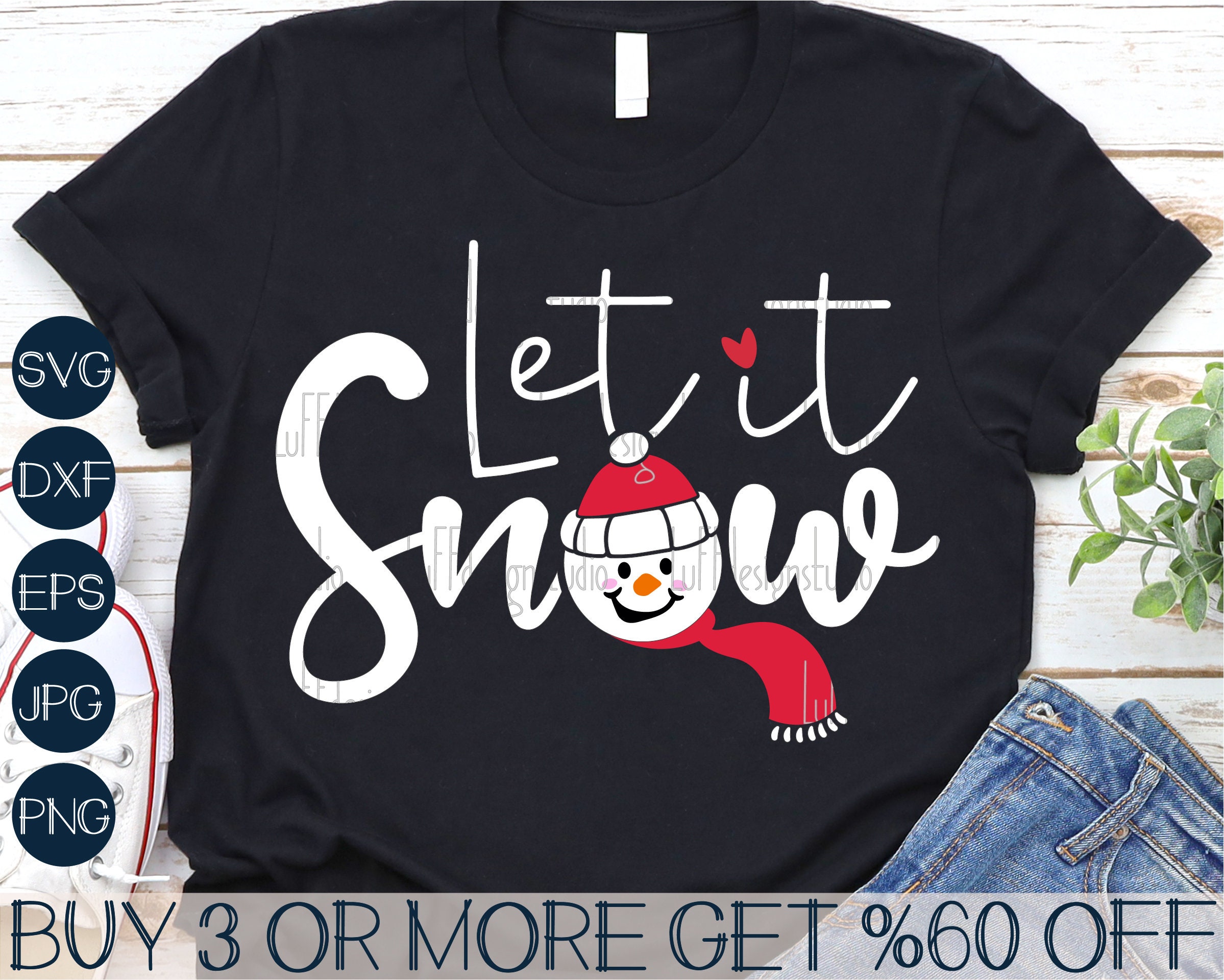 Let It Snow SVG Winter SVG Snowman SVG Christmas Svg Hello - Etsy