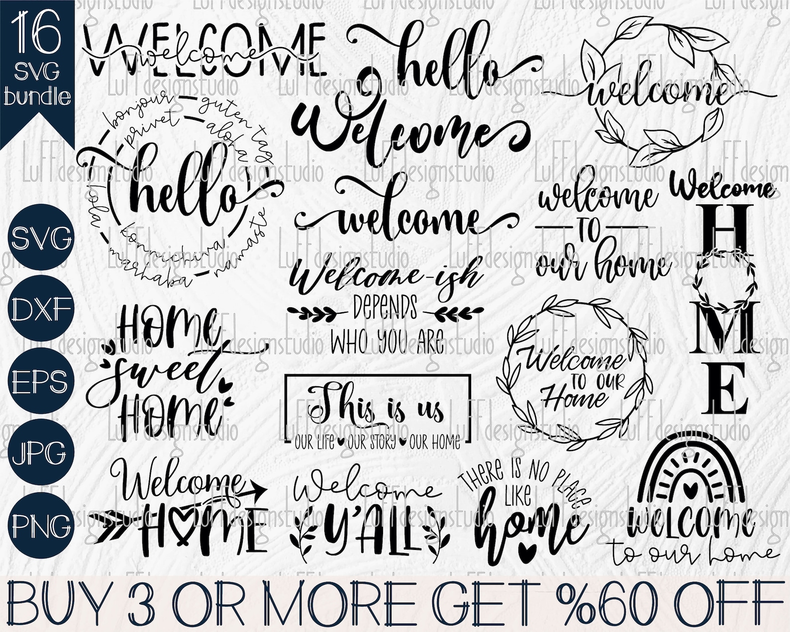 Welcome SVG Bundle Welcome Sign SVG Door Sign SVG Welcome - Etsy