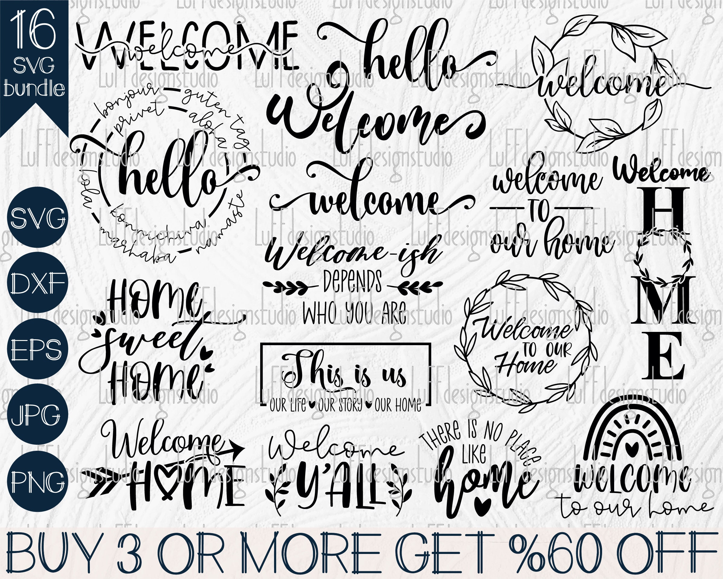 Welcome SVG Bundle Welcome Sign SVG Door Sign SVG Welcome - Etsy