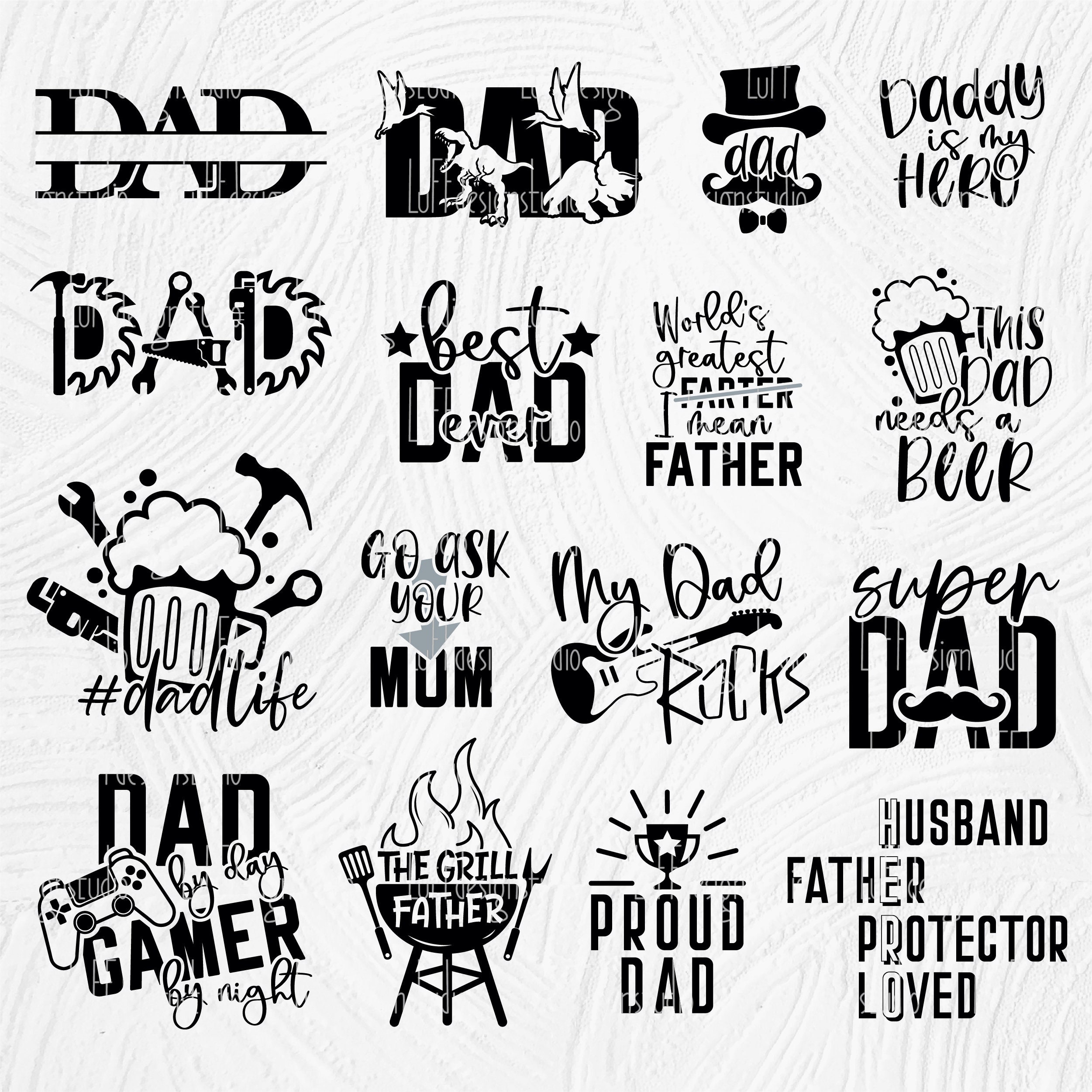 Fathers Day SVG Bundle Dad SVG Funny Father Shirt SVG - Etsy