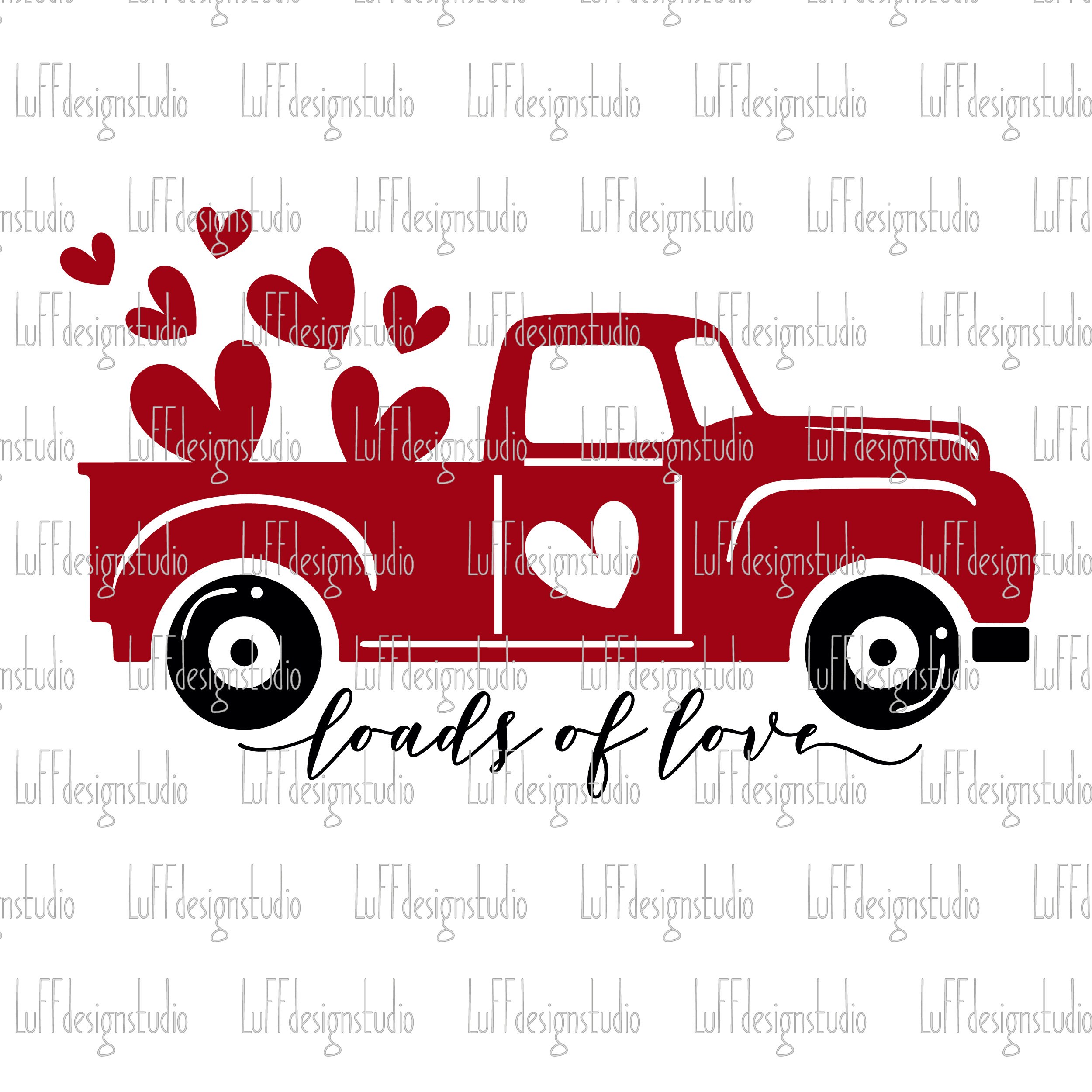 Valentines Day SVG Valentine Truck SVG Vintage Red Truck | Etsy