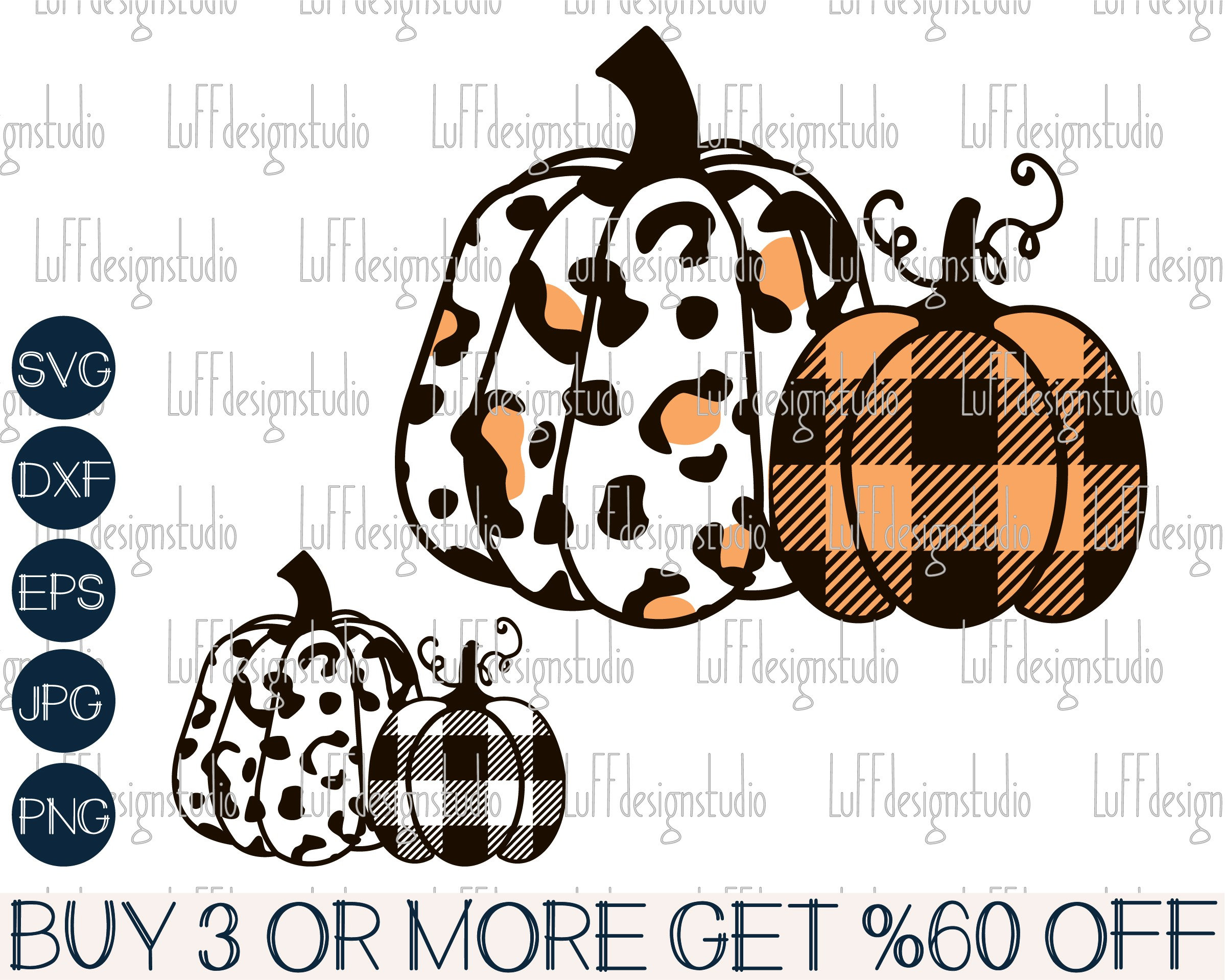 Clip Art & Image Files Plaid pumpkin svg svg files dxf digital download ...