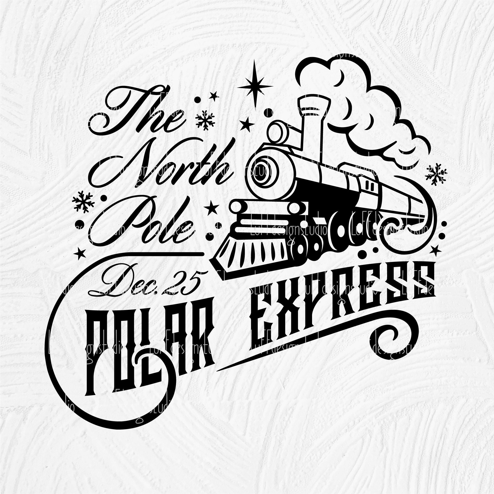 North Pole SVG: Polar Express Christmas Train Sign (digital Files) - Etsy
