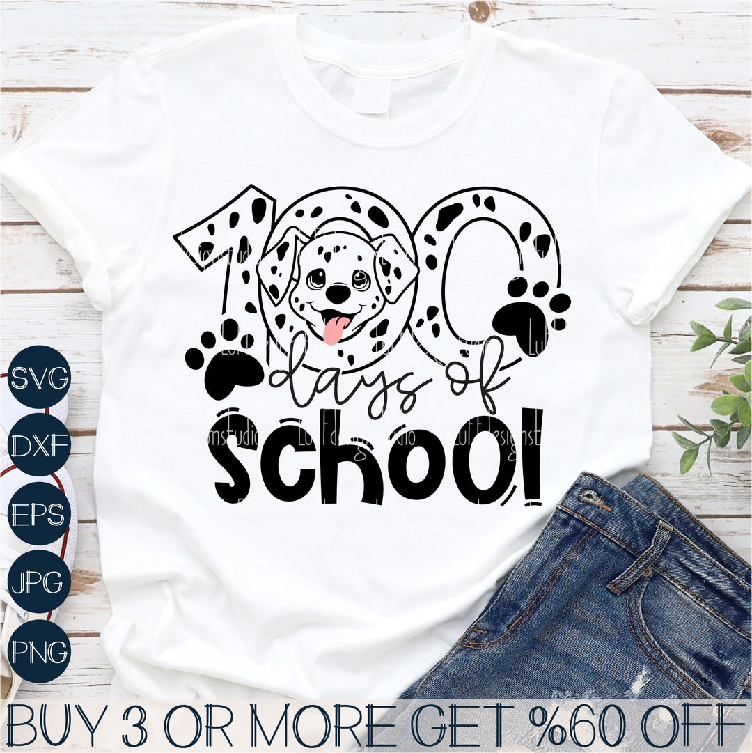 100 Days of School SVG, Dog Lover SVG, Funny 100th Day of School SVG ...