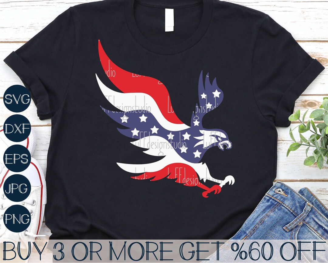 American Flag Eagle SVG, 4th of July SVG, Patriotic SVG, Eagle Png ...