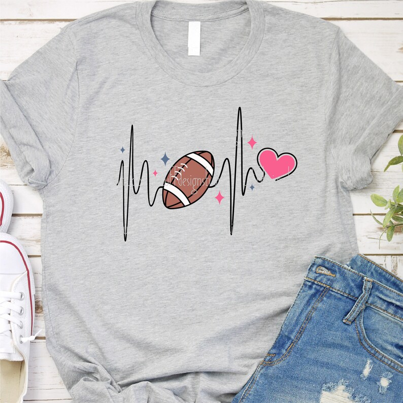 Football Heartbeat SVG, Superbowl SVG, Game Day SVG, Football Mom Svg ...