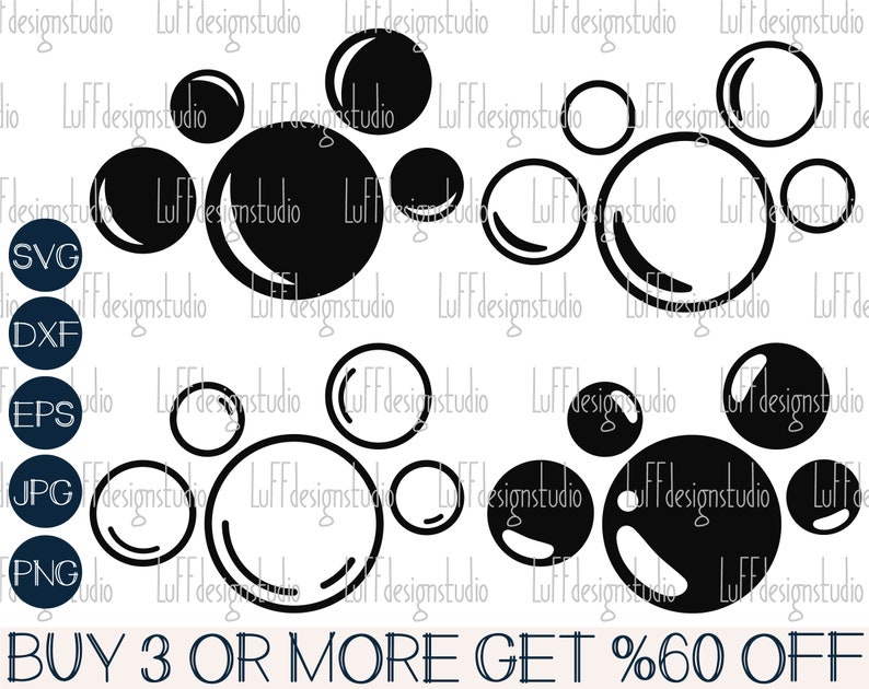 Bubbles SVG Bundle, Blowing Bubbles SVG, Soap Bubbles, Vector, Png, Svg ...