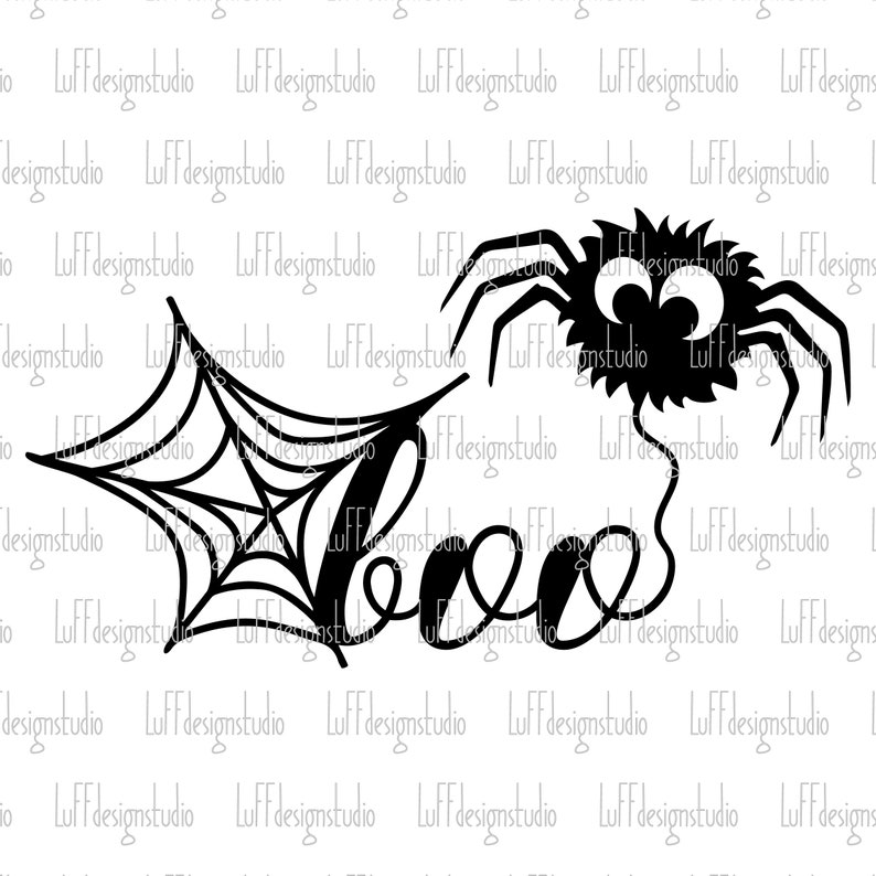 Boo With Spider SVG Halloween SVG Spider Web SVG Funny - Etsy