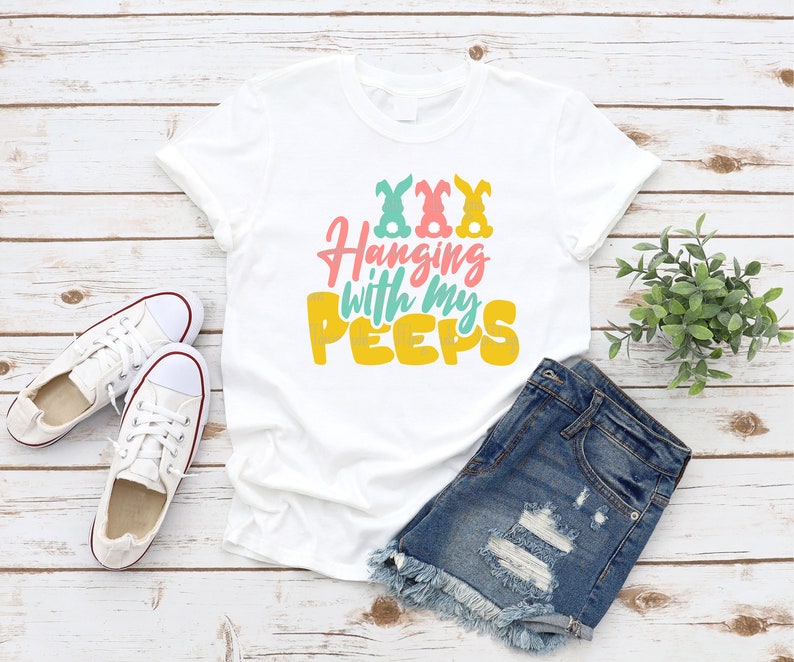 Hanging With My Peeps SVG Easter SVG Spring SVG Bunny Svg - Etsy