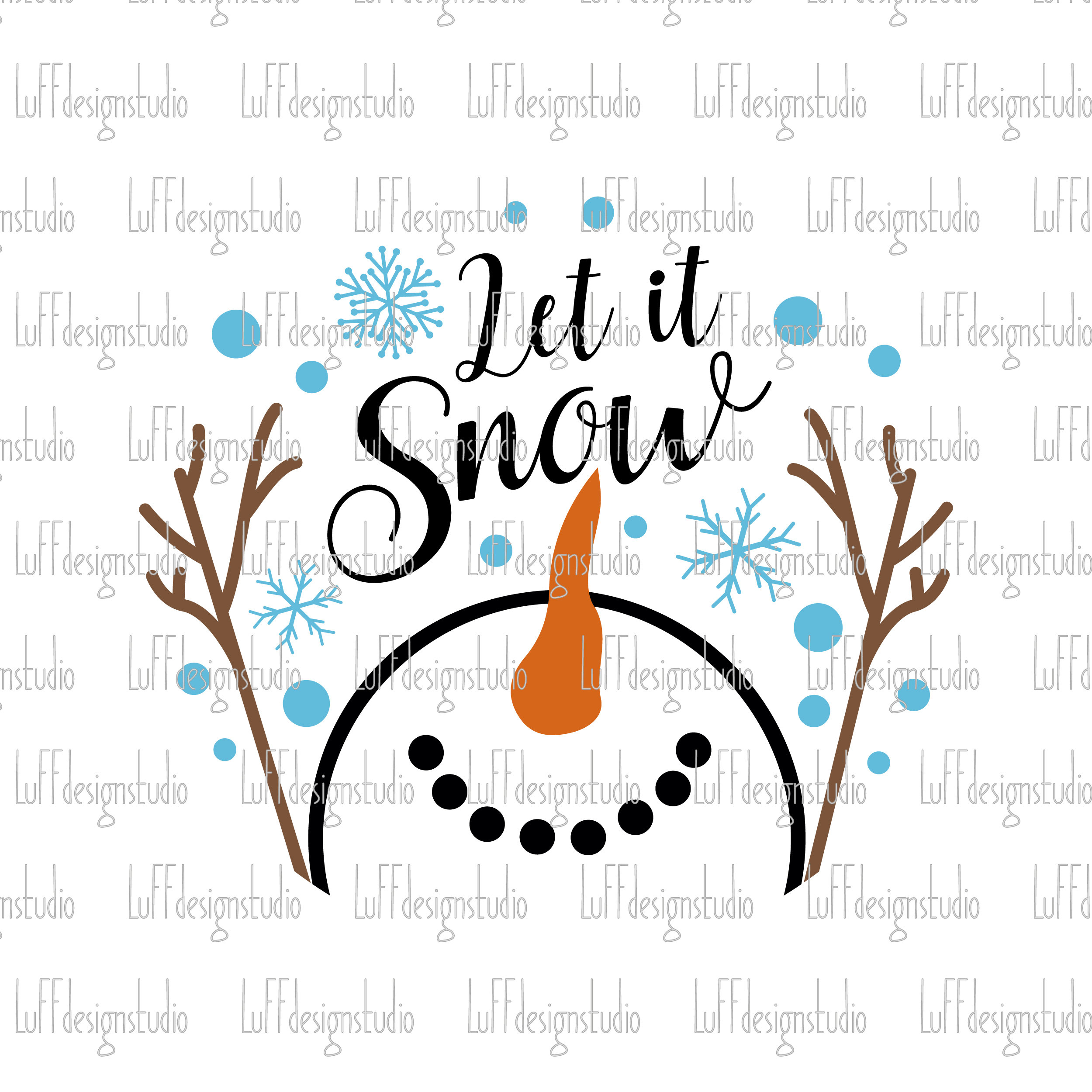Let It Snow SVG, Ornament SVG, Snowman SVG, Christmas Svg, Snowflake ...