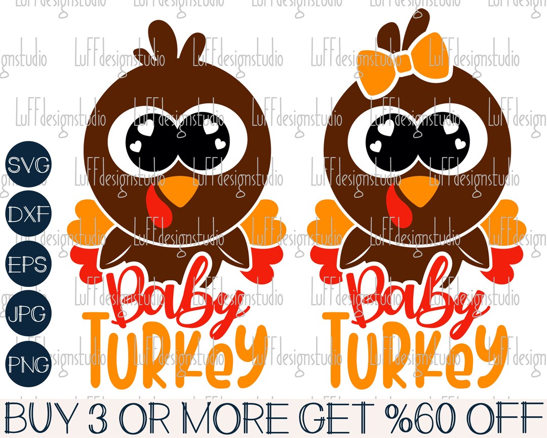 Baby Turkey SVG, Turkey SVG, Thanksgiving SVG, 1st Thanksgiving ...