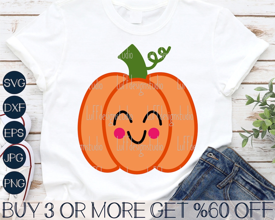 Cute Pumpkin SVG, Fall SVG, Baby Pumpkin SVG, Smiling Pumpkin Svg ...