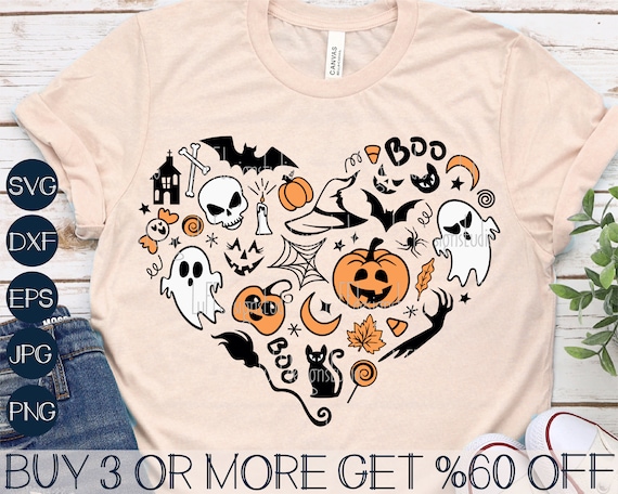 Halloween SVG Funny Halloween Doodle SVG Pumpkin SVG Ghost - Etsy