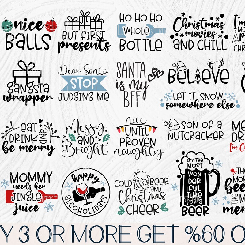 Christmas Quotes Svg - Etsy