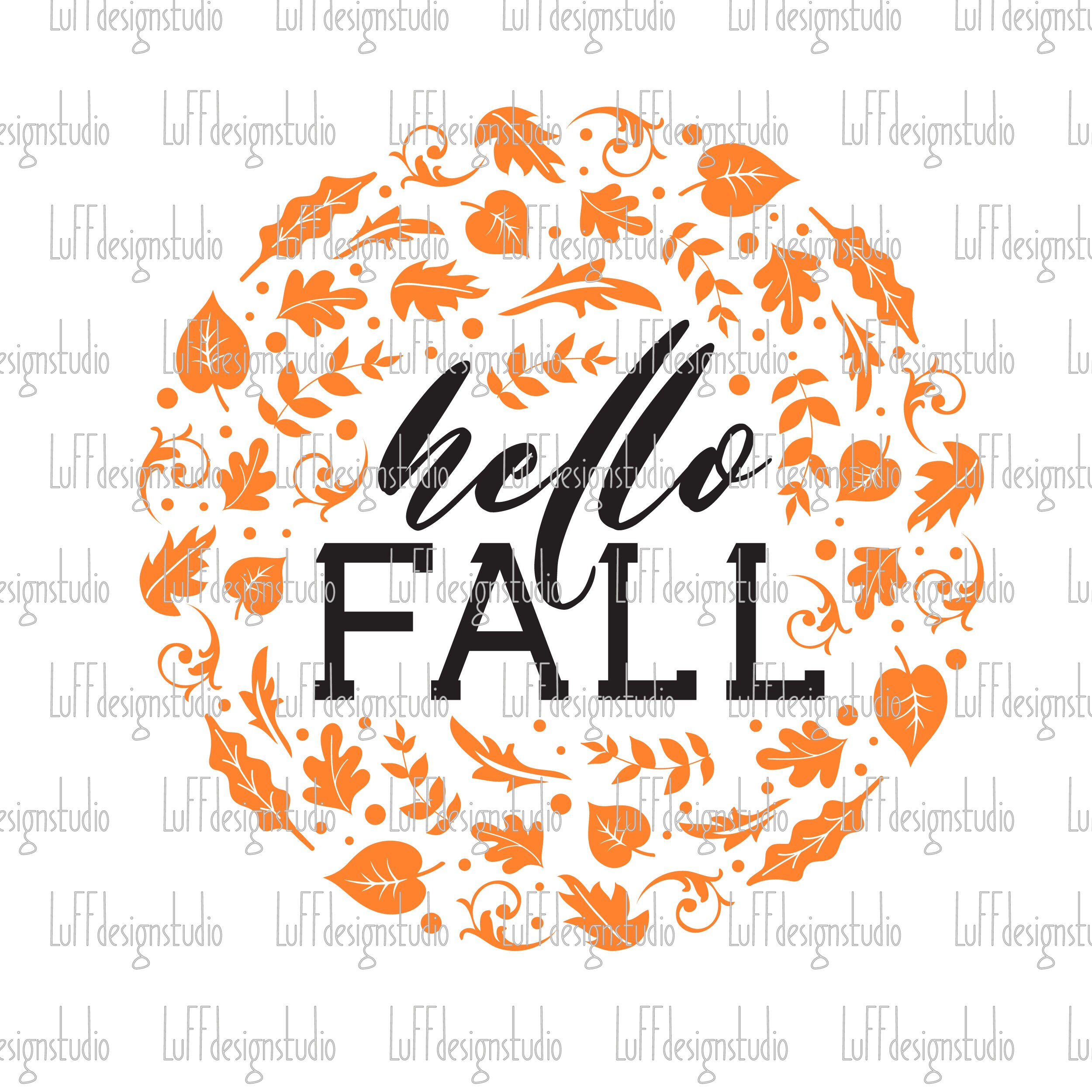 Hello Fall SVG Fall Sign SVG Fall Leaves SVG Glowforge - Etsy