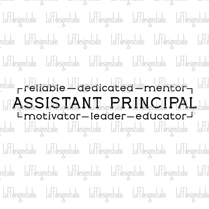 Assistant Principal SVG School Staff SVG Back to School SVG - Etsy