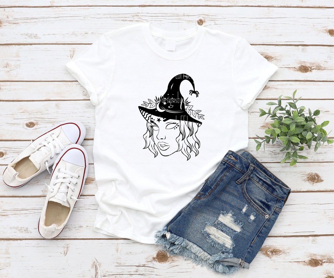 Witch Face SVG Witchy SVG Halloween SVG Witch Head Svg - Etsy