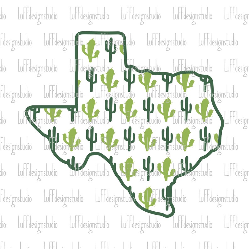 Texas Map With Cactus SVG Texas SVG Cactus Cacti Clipart - Etsy Canada