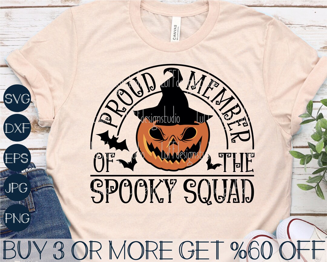 Spooky Squad SVG, Halloween Crew SVG, Proud Member SVG, Witchy Svg ...