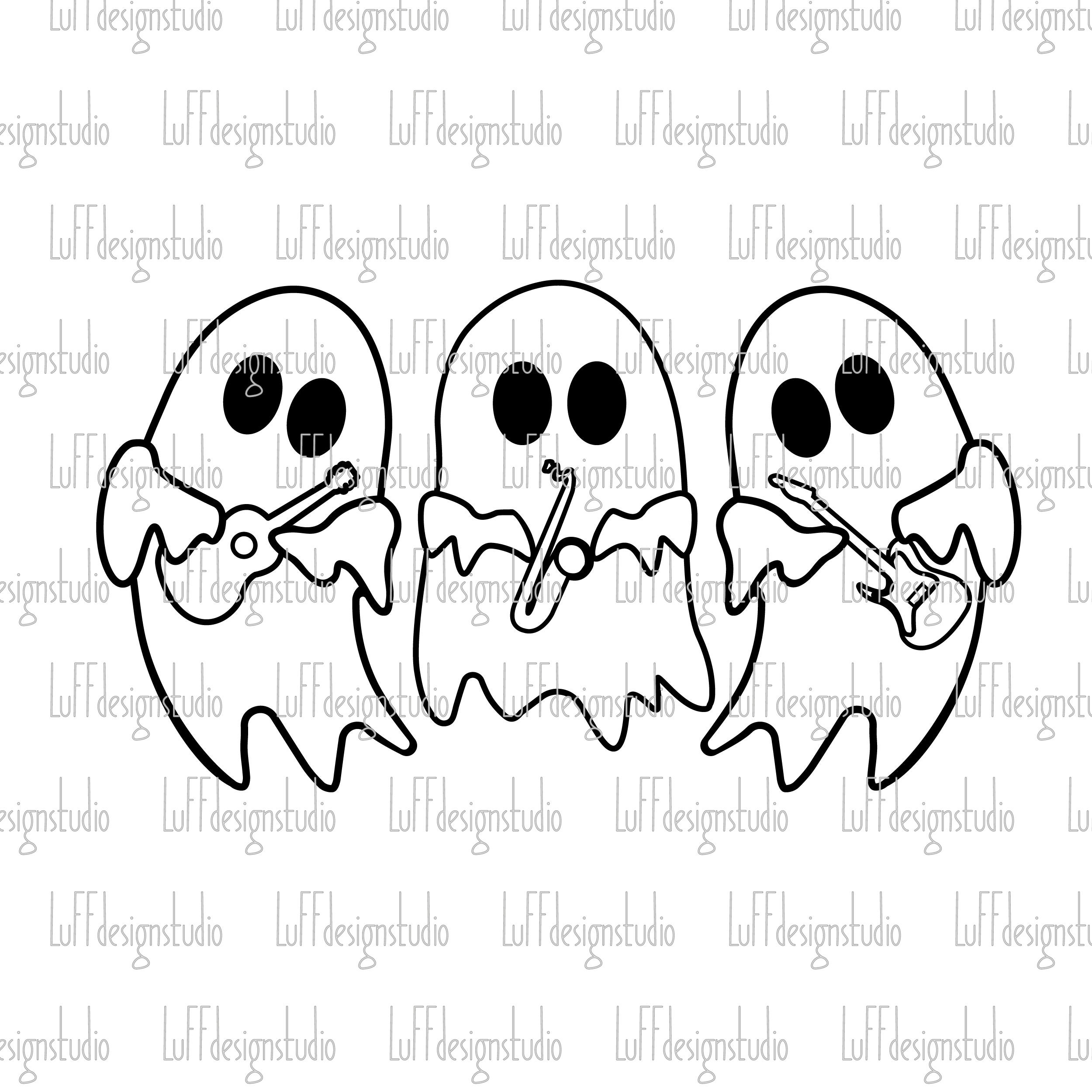 Band SVG Funny Halloween SVG Musician SVG Ghost Svg - Etsy UK