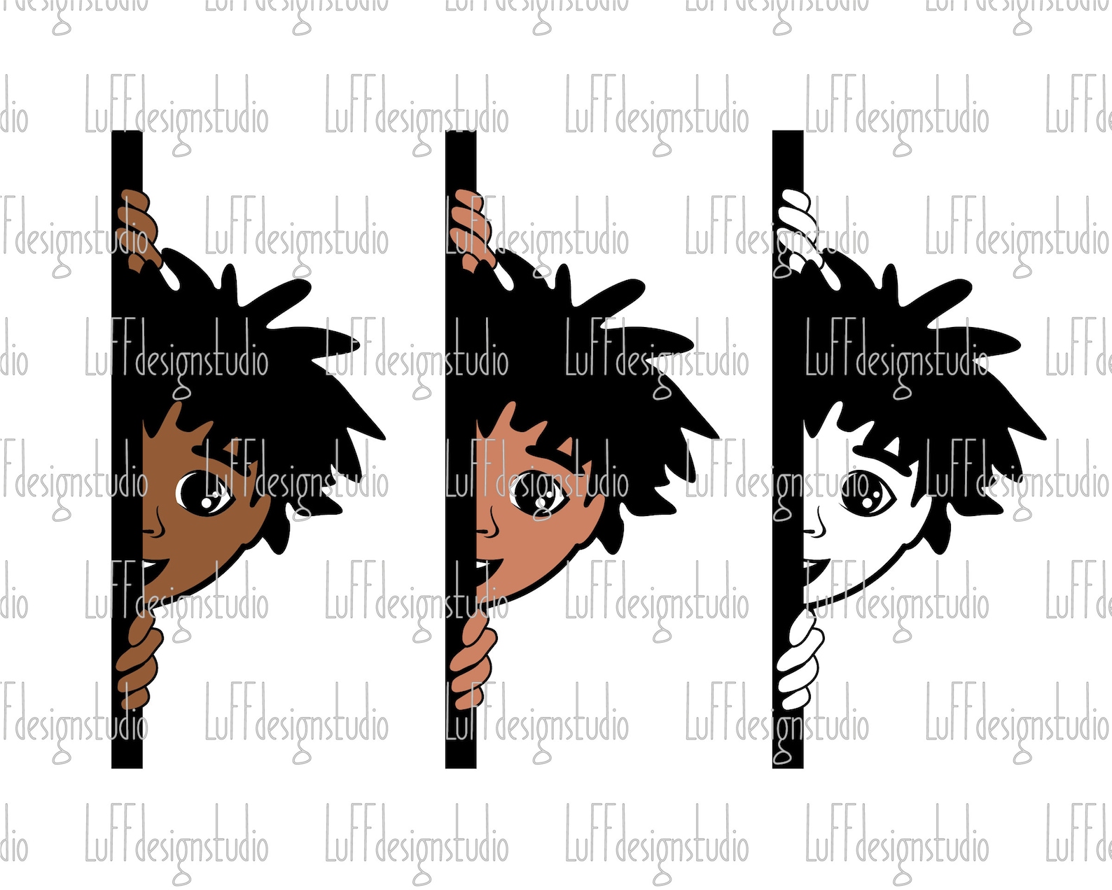 Peek A Boo Boy SVG, Peeking Afro Boy SVG, Black Kid SVG, Clipart, Png ...