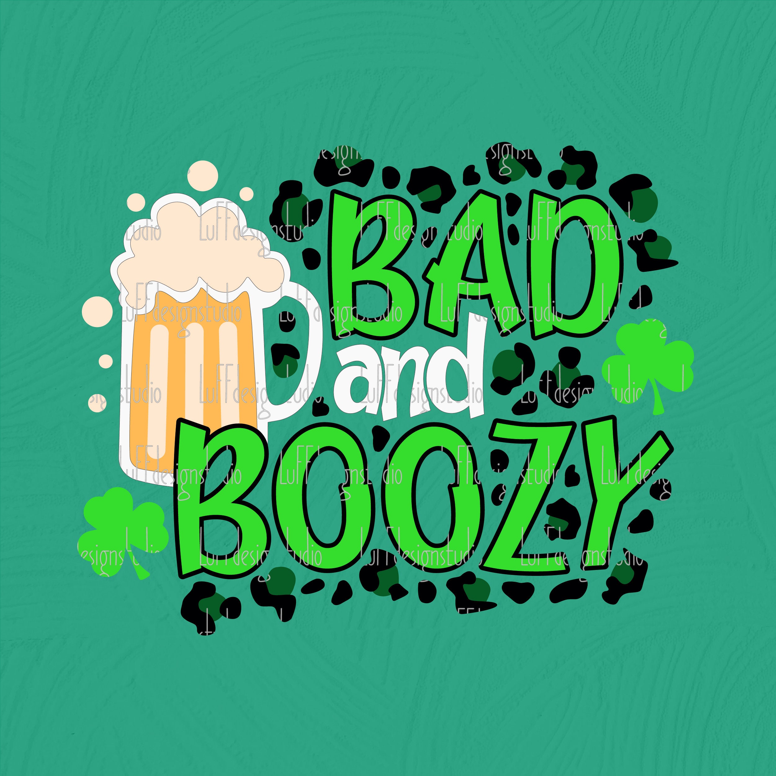 Bad and Boozy SVG St Patricks Day SVG Shamrock SVG Funny St - Etsy