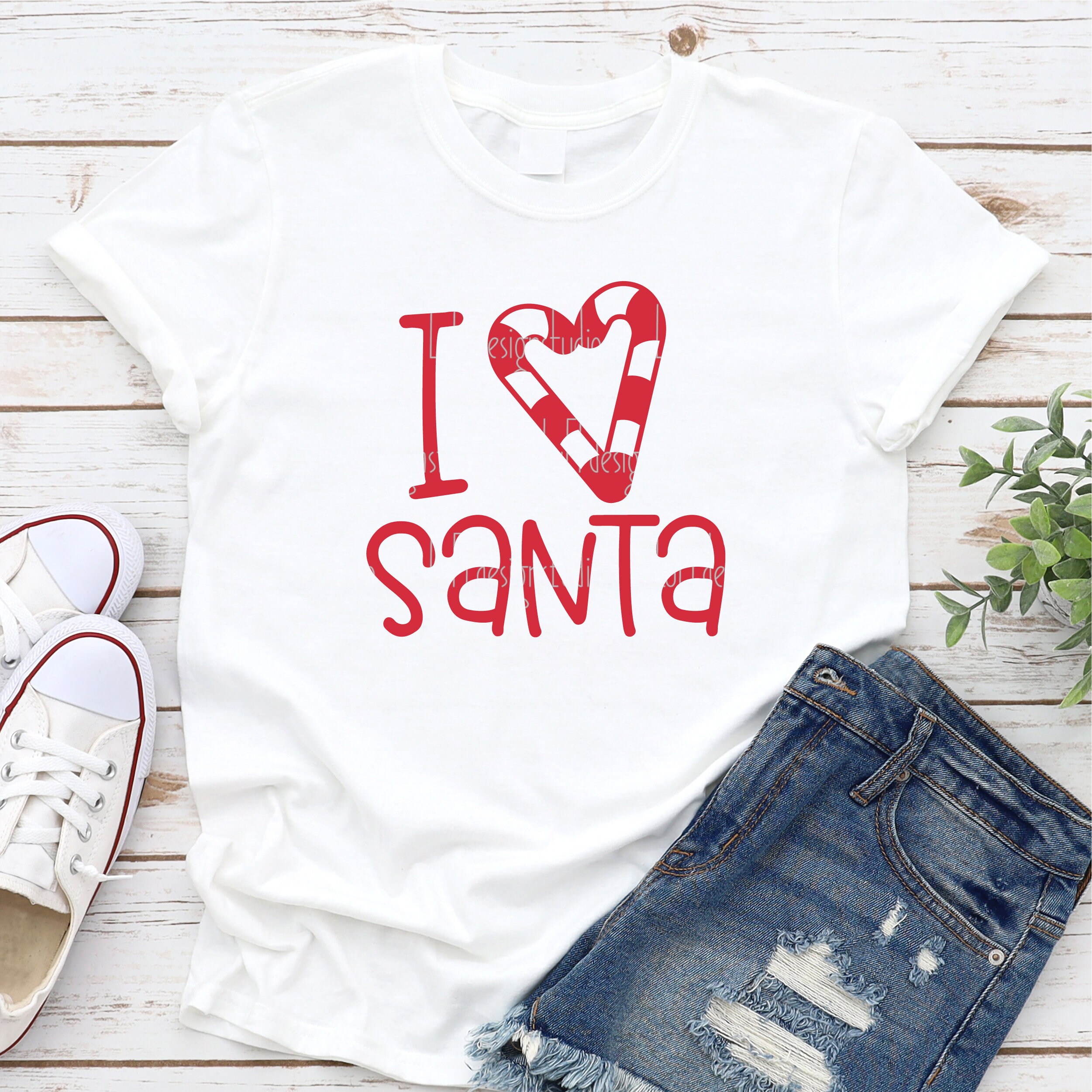 I Love Santa SVG, Candy Cane SVG, Christmas Shirt SVG, Santa Claus Svg ...