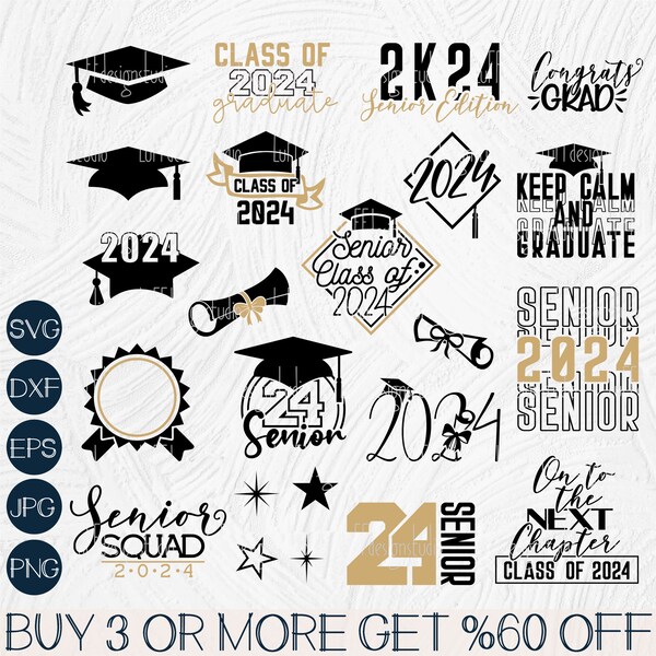 2024 Graduation Hat Svg - Etsy