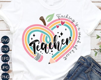 Teacher SVG, Teacher PNG, Graduation SVG, Heart Svg, Apple Svg, Pencil ...