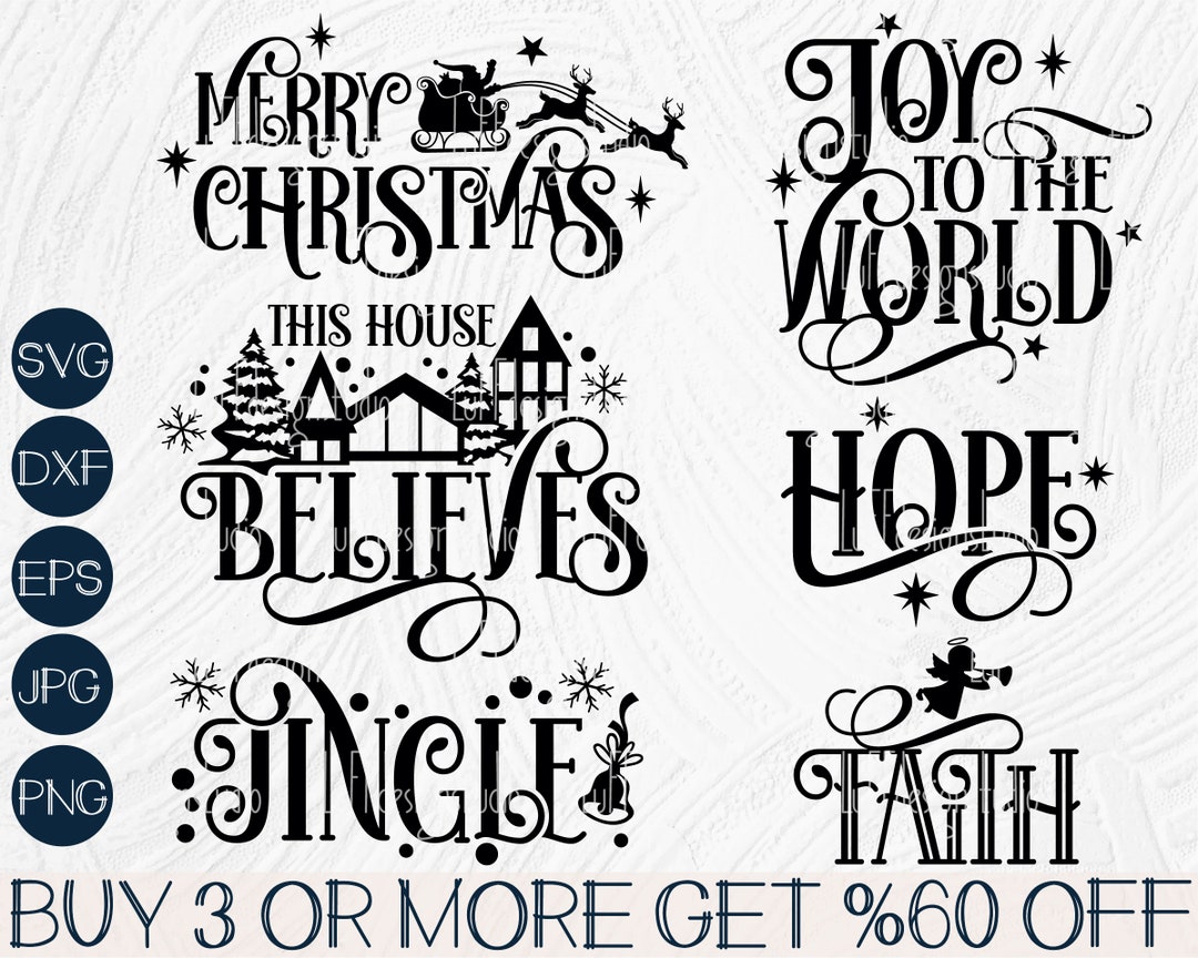 Farmhouse Christmas Sign SVG, Vintage Christmas SVG, Rustic Christmas ...