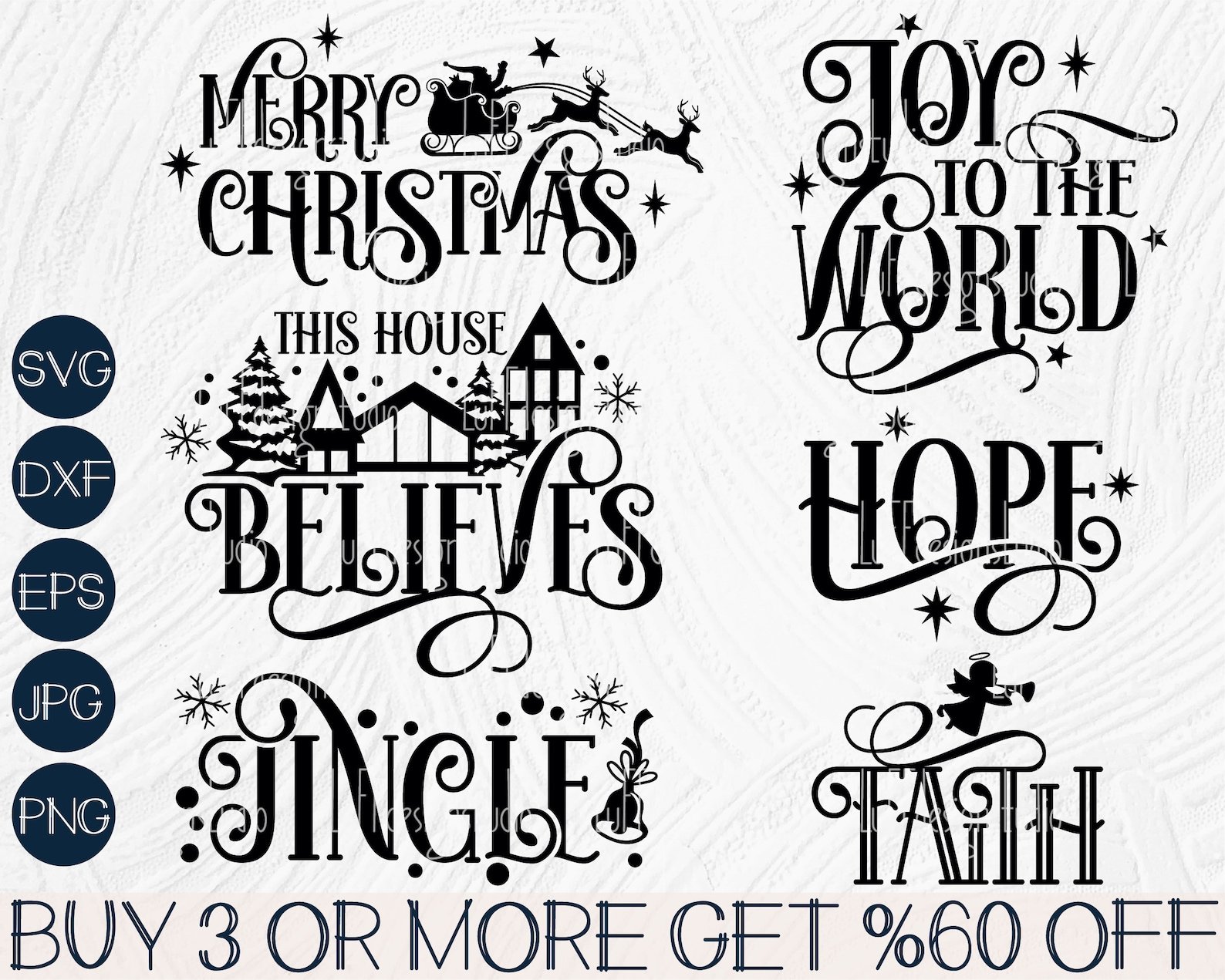 Farmhouse Christmas Sign SVG, Vintage Christmas SVG, Rustic Christmas ...