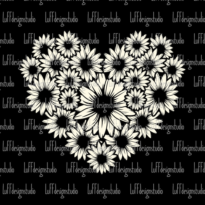 Daisy SVG Sunflower SVG Heart SVG Valentines Svg Daisy | Etsy Canada