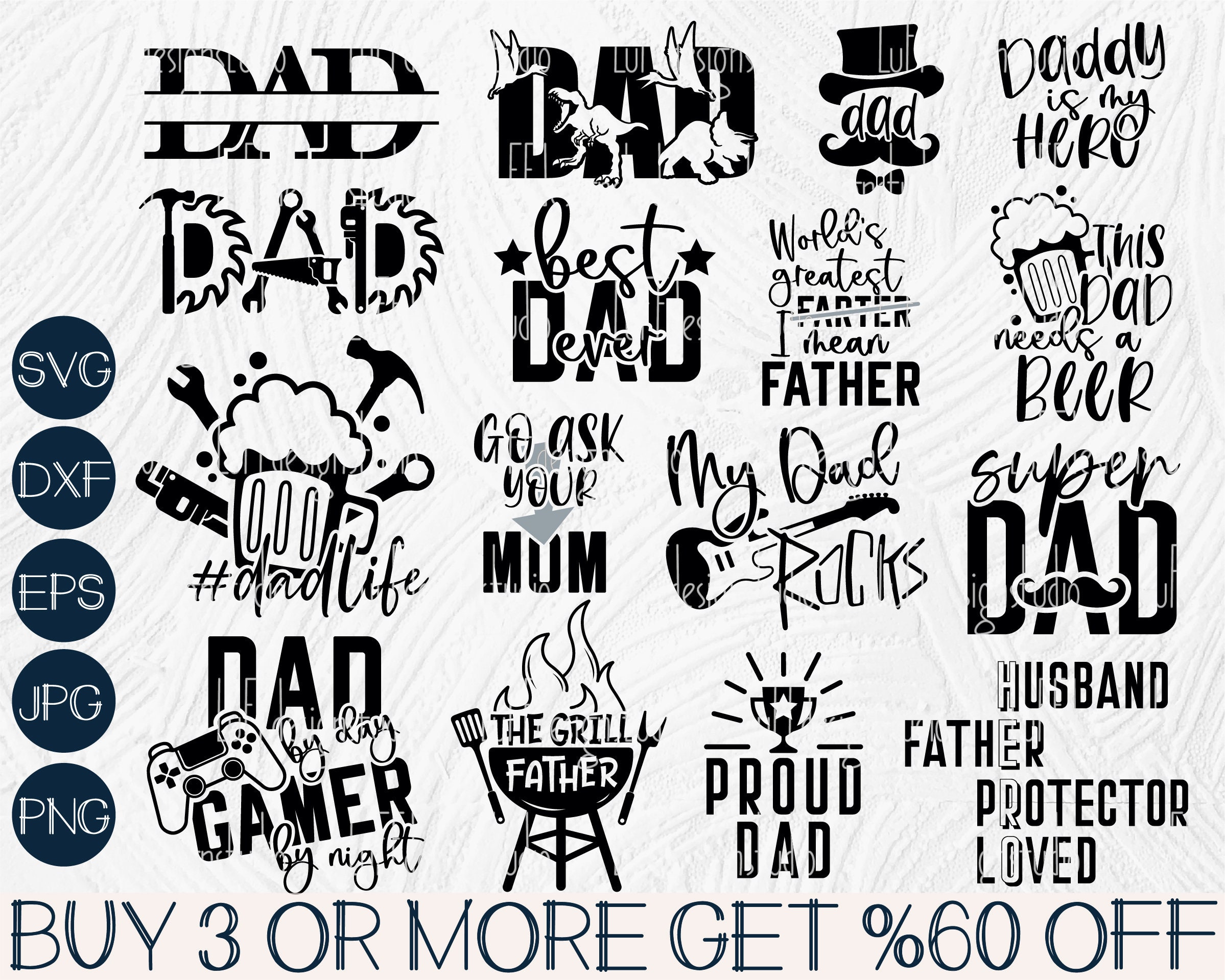 Fathers Day SVG Bundle, Dad SVG, Funny Father Shirt SVG, Grandpa Svg ...