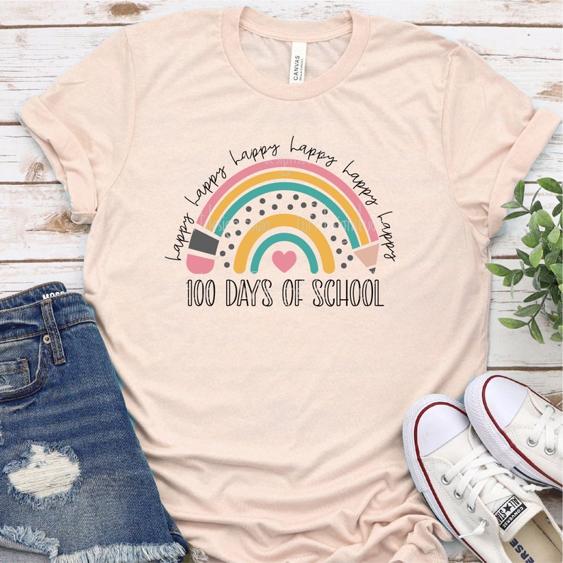 100 Days of School SVG, Pencil SVG, Happy 100th Day of School SVG ...
