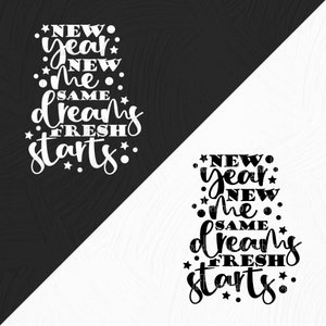 New Year New Me SVG: Motivational Shirt Design (digital Download) - Etsy