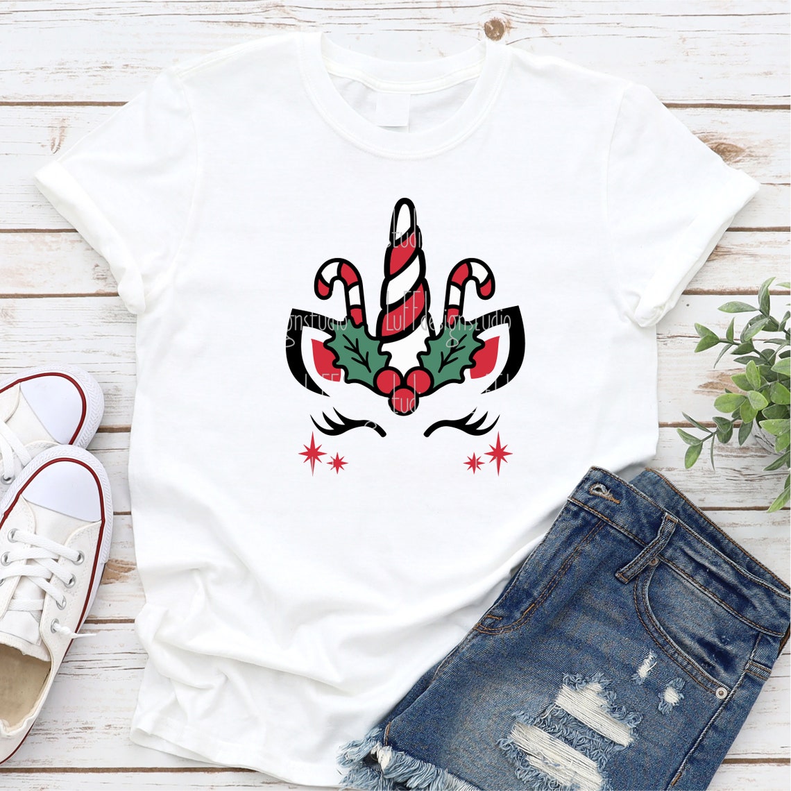 Christmas Unicorn SVG, Girls Christmas SVG, Candy Cane SVG, Cute ...