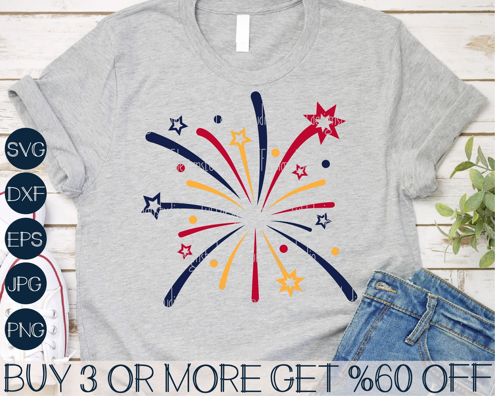 Firework SVG 4th of July SVG Patriotic SVG American Flag - Etsy