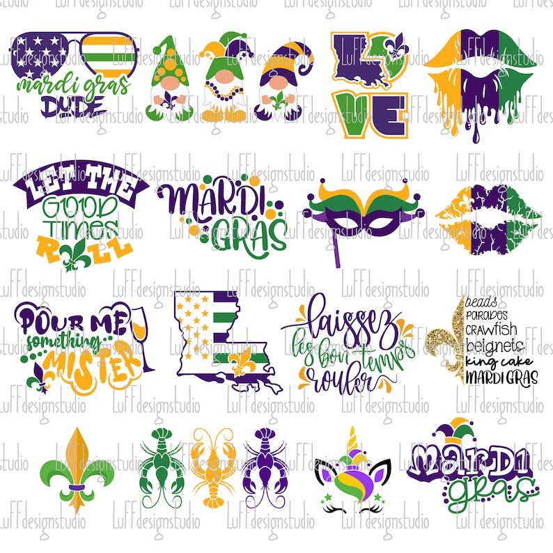 Mardi Gras SVG Bundle Louisiana SVG New Orleans SVG - Etsy