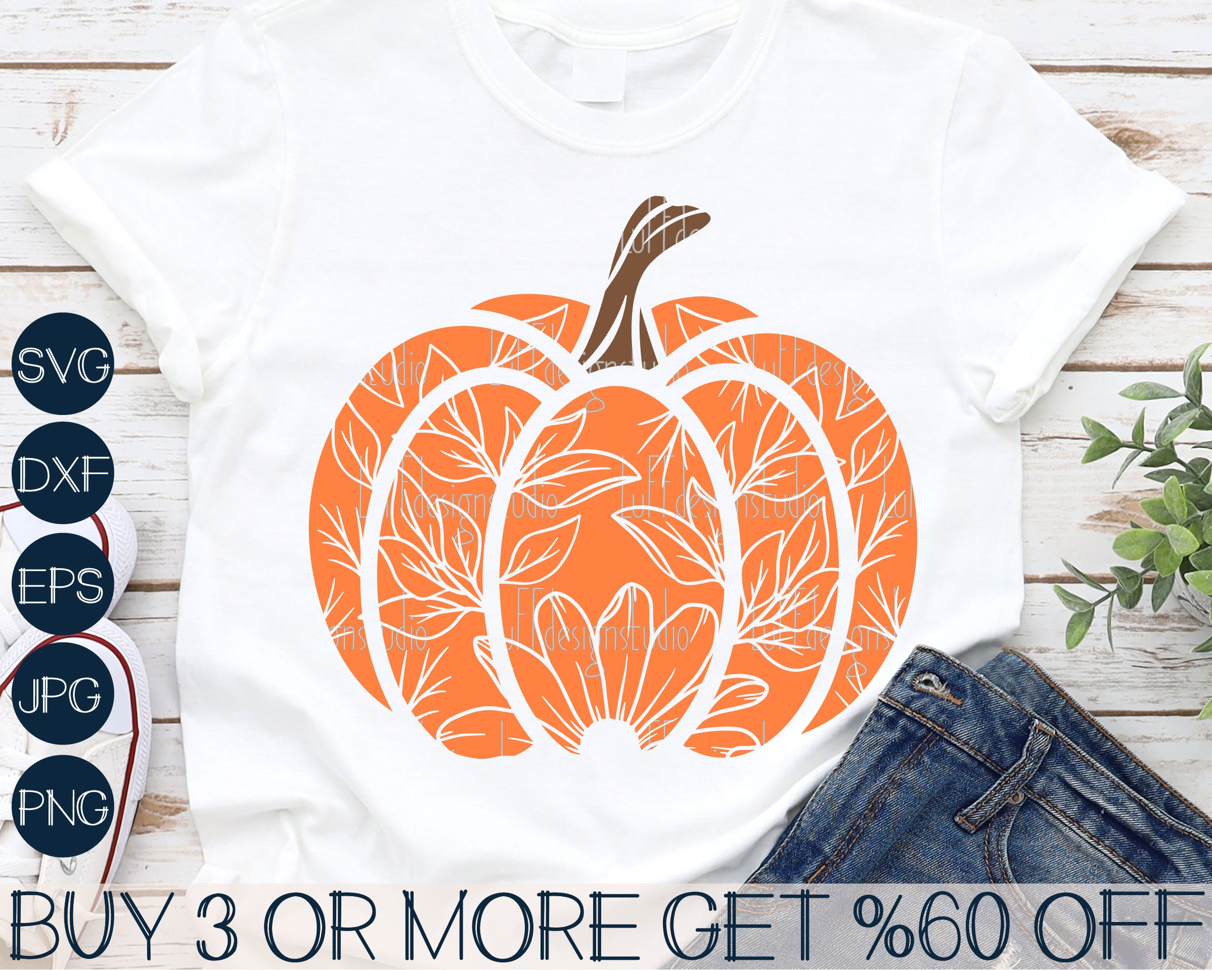 Pumpkin SVG Fall SVG Floral Pumpkin Shirt SVG Thanksgiving | Etsy