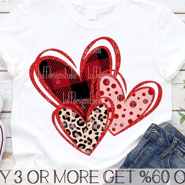 Triple Hearts - Etsy