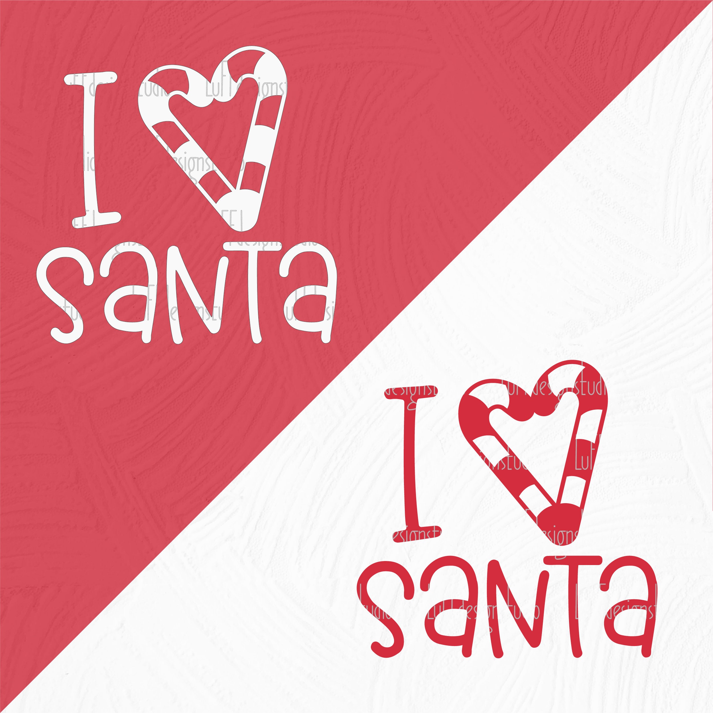 I Love Santa SVG Candy Cane SVG Christmas Shirt SVG Santa - Etsy