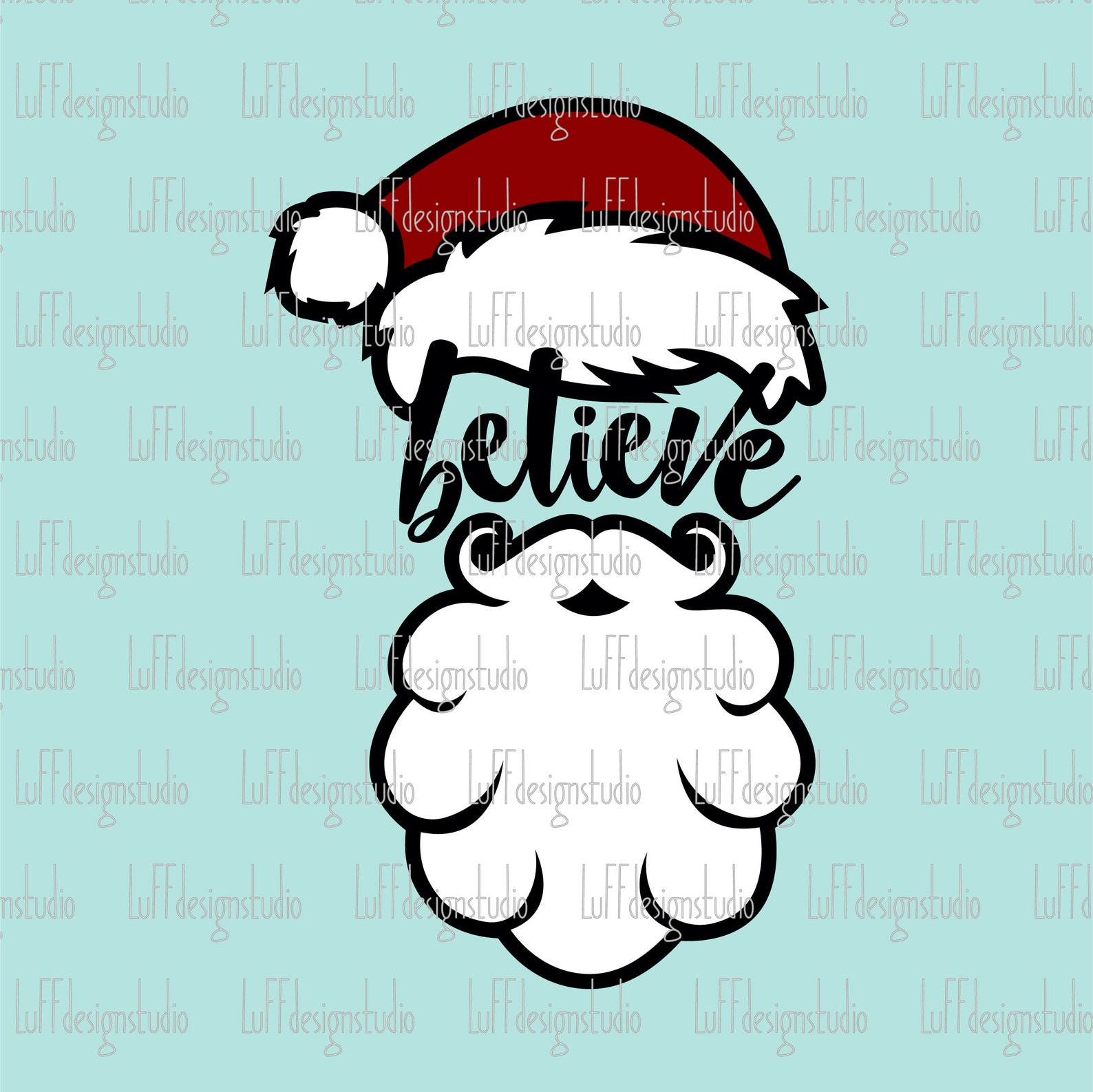 Santa SVG Santa Face SVG Christmas Svg Believe SVG Funny - Etsy