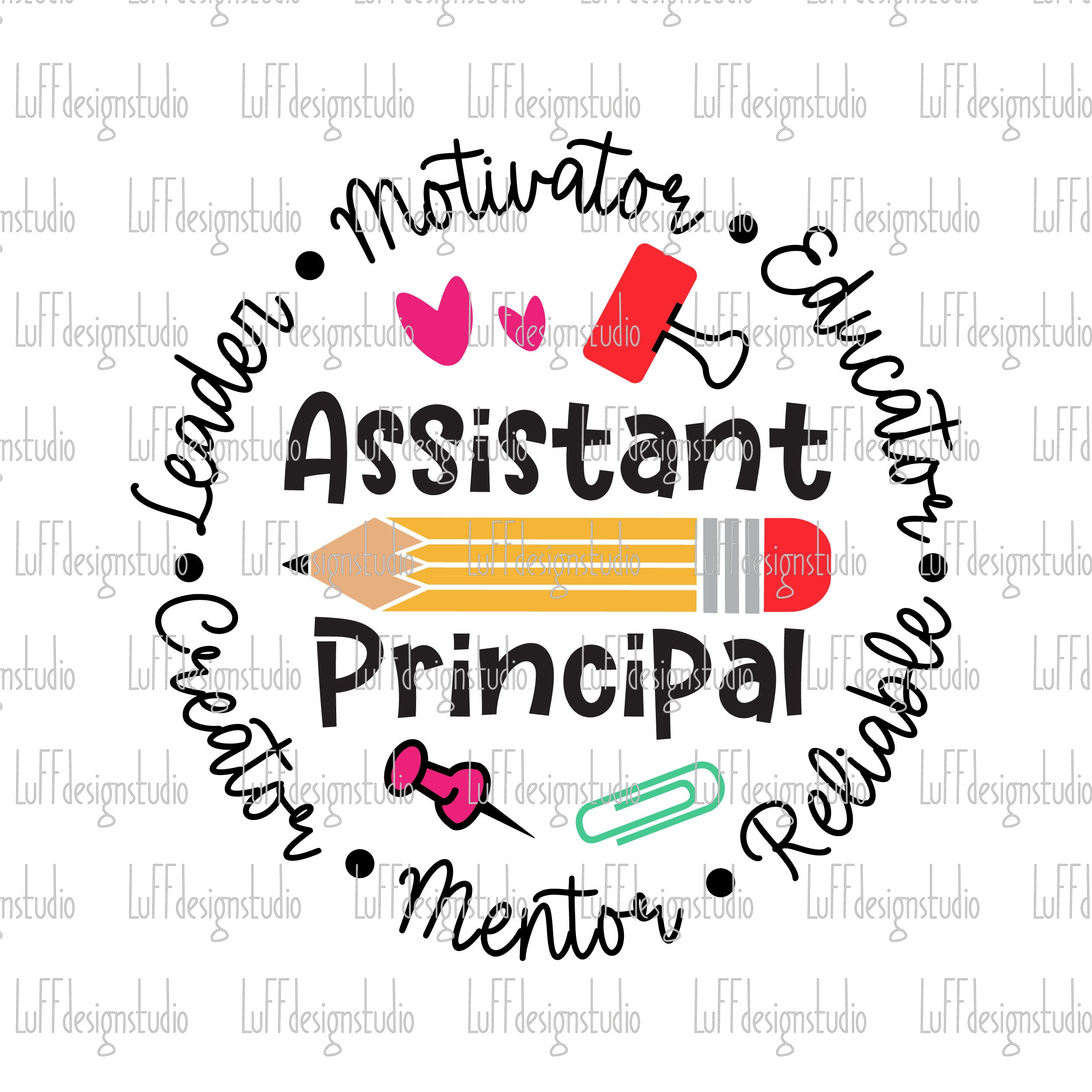 Assistant Principal SVG School Staff SVG Back to School SVG - Etsy