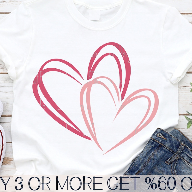Two Hearts Svg - Etsy