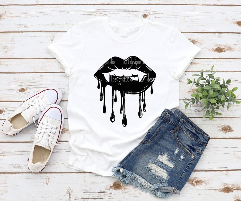 Vampire Lips SVG Halloween SVG Dripping Lips SVG Gothic - Etsy