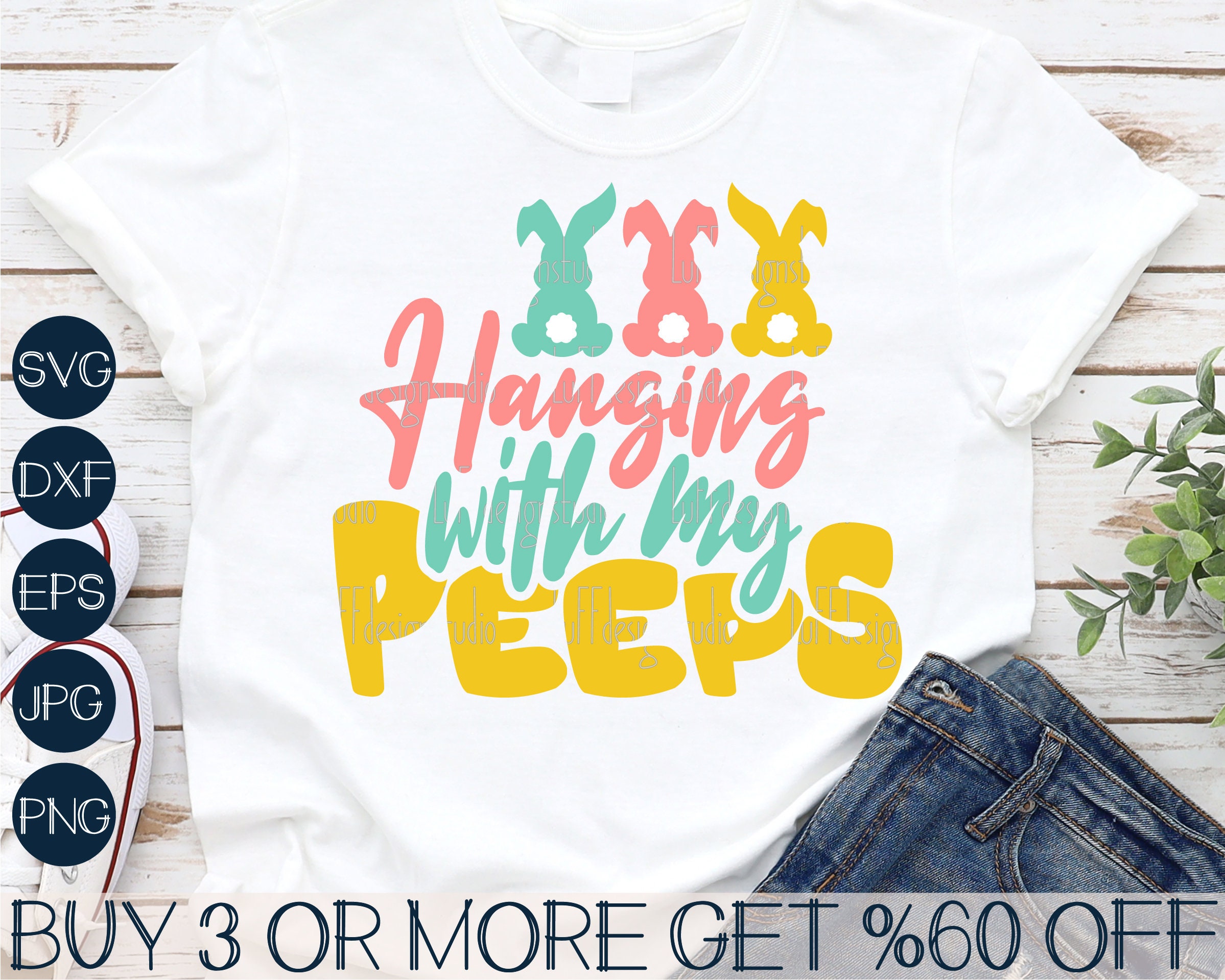 Hanging With My Peeps SVG, Easter SVG, Spring SVG, Bunny Svg, Funny ...