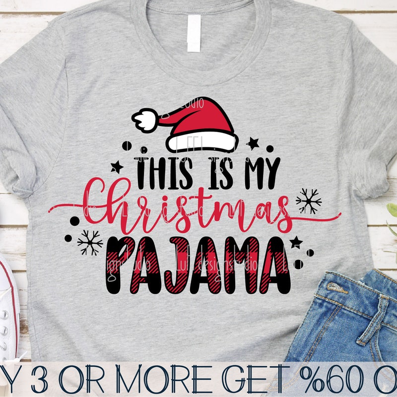 Christmas Pajama Svg - Etsy