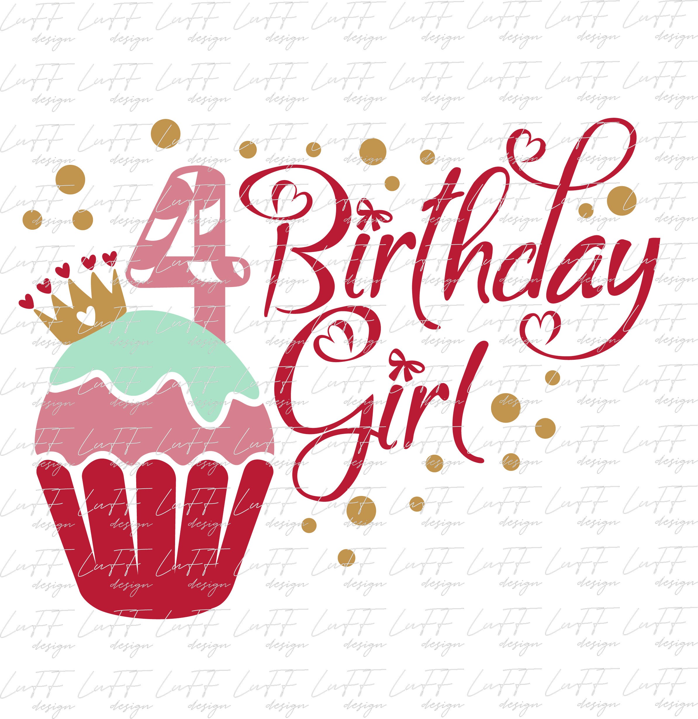 4th Birthday Girl SVG Happy Birthday SVG Birthday Shirt SVG - Etsy