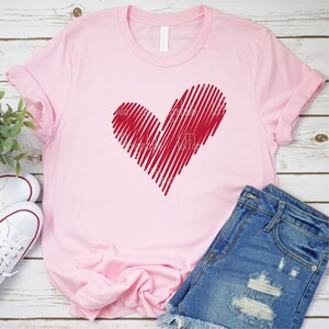 Valentine Heart SVG, Paint Brush Stroke Heart SVG, Valentines Day Shirt ...