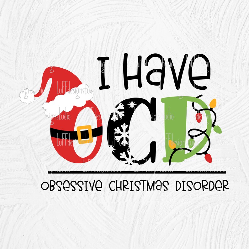 Obsessive Christmas Disorder SVG OCD SVG Christmas Shirt - Etsy